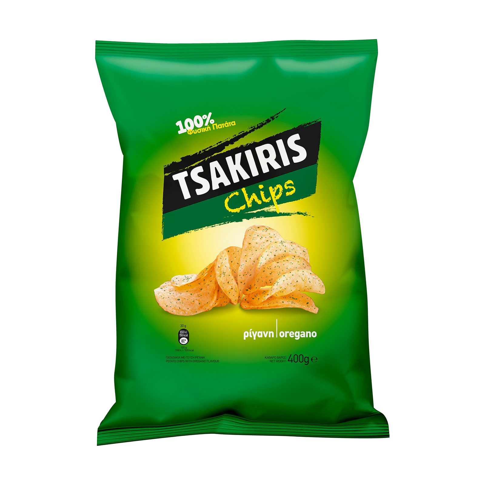 TSAKIRIS Πατατάκια με Ρίγανη 400gr | ΣΚΛΑΒΕΝΙΤΗΣ