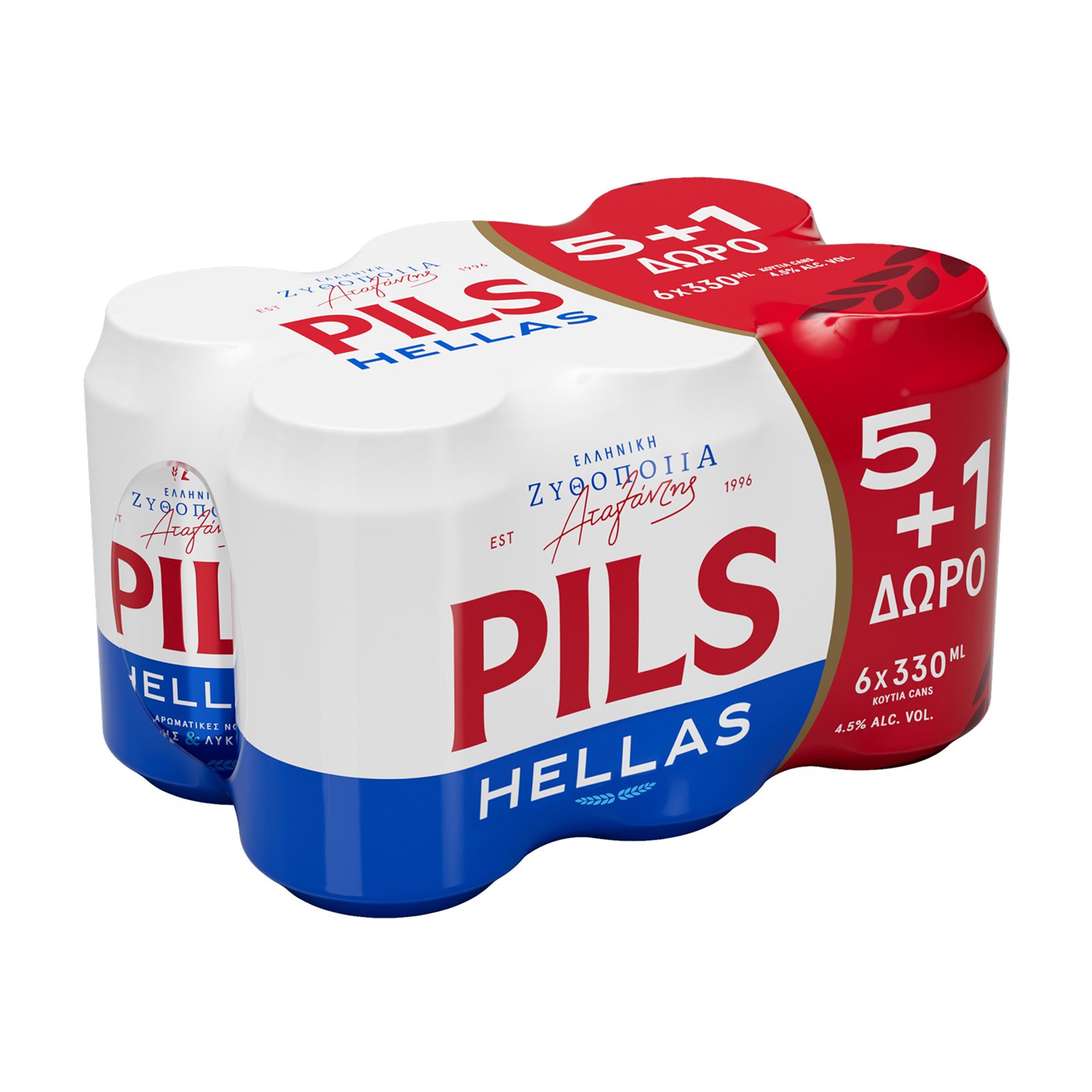 PILS HELLAS Μπίρα Pils 5x330ml +1 Δώρο | ΣΚΛΑΒΕΝΙΤΗΣ