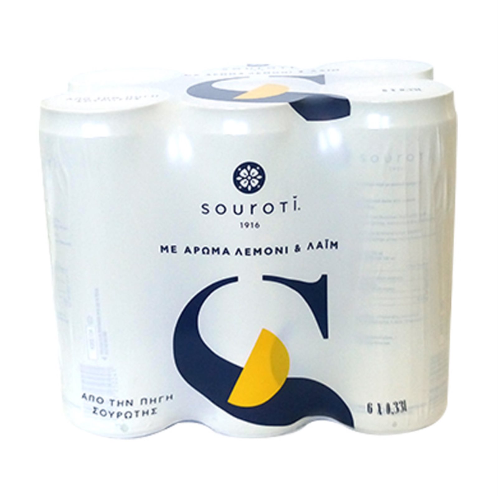 ΣΟΥΡΩΤΗ Νερό Ανθρακούχο με Λεμόνι 6x330ml | ΣΚΛΑΒΕΝΙΤΗΣ