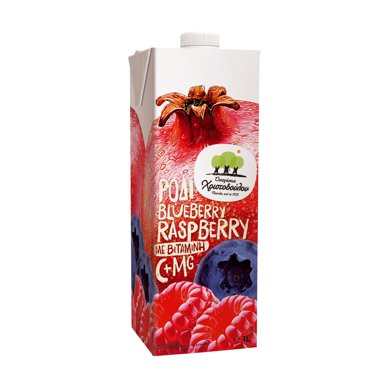 ΟΙΚΟΓΕΝΕΙΑ ΧΡΙΣΤΟΔΟΥΛΟΥ Φρουτοποτό Ρόδι Blueberry & Rasperry 1lt ...