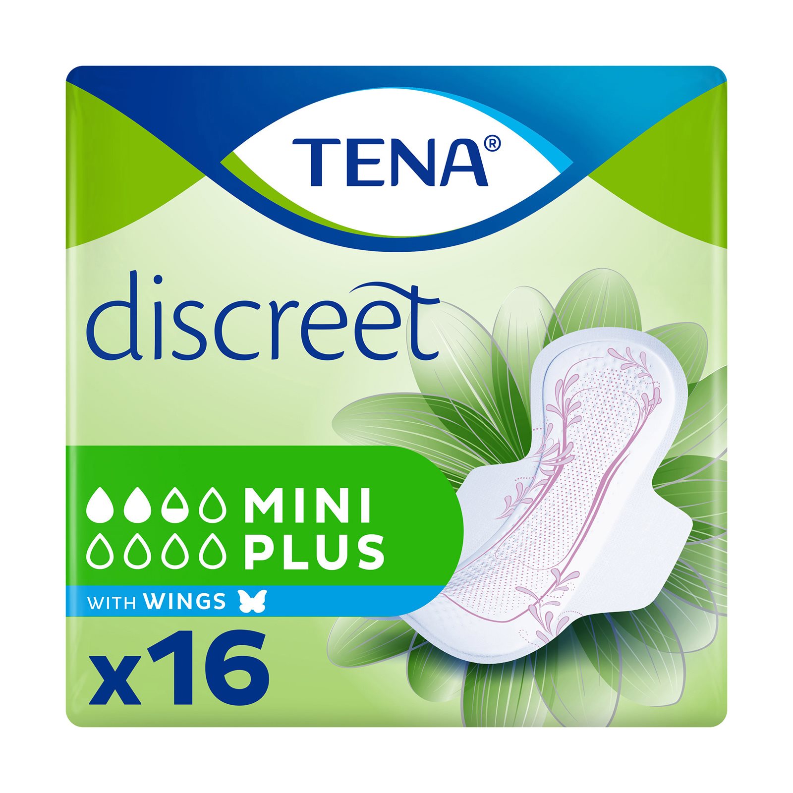 TENA Discreet Σερβιέτες Ακράτειας Mini Plus με φτερά 16τεμ | ΣΚΛΑΒΕΝΙΤΗΣ