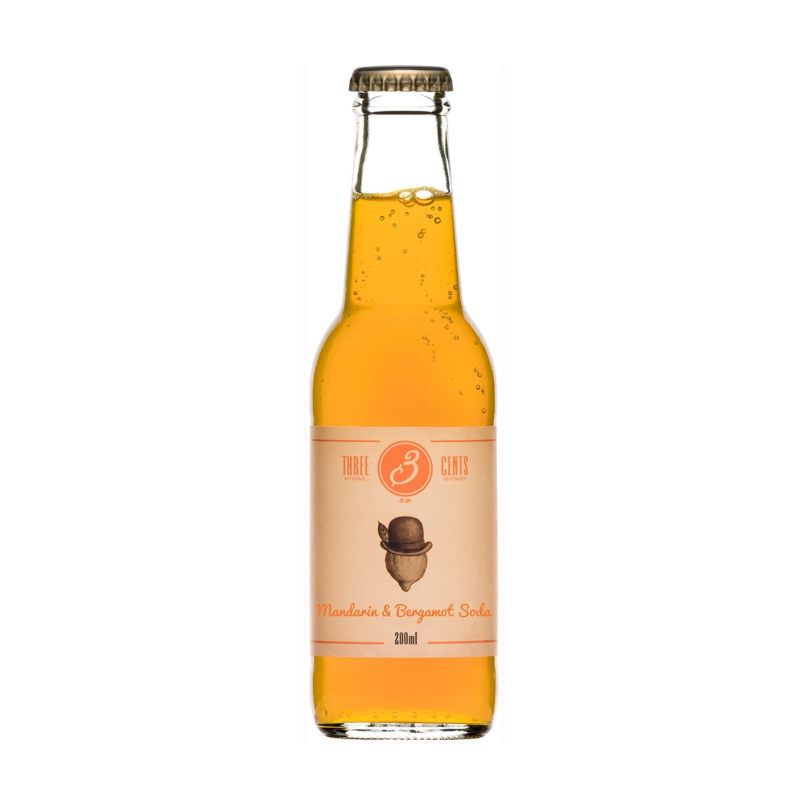 THREE CENTS Mixer Mandarin & Bergamot Soda 200ml | ΣΚΛΑΒΕΝΙΤΗΣ