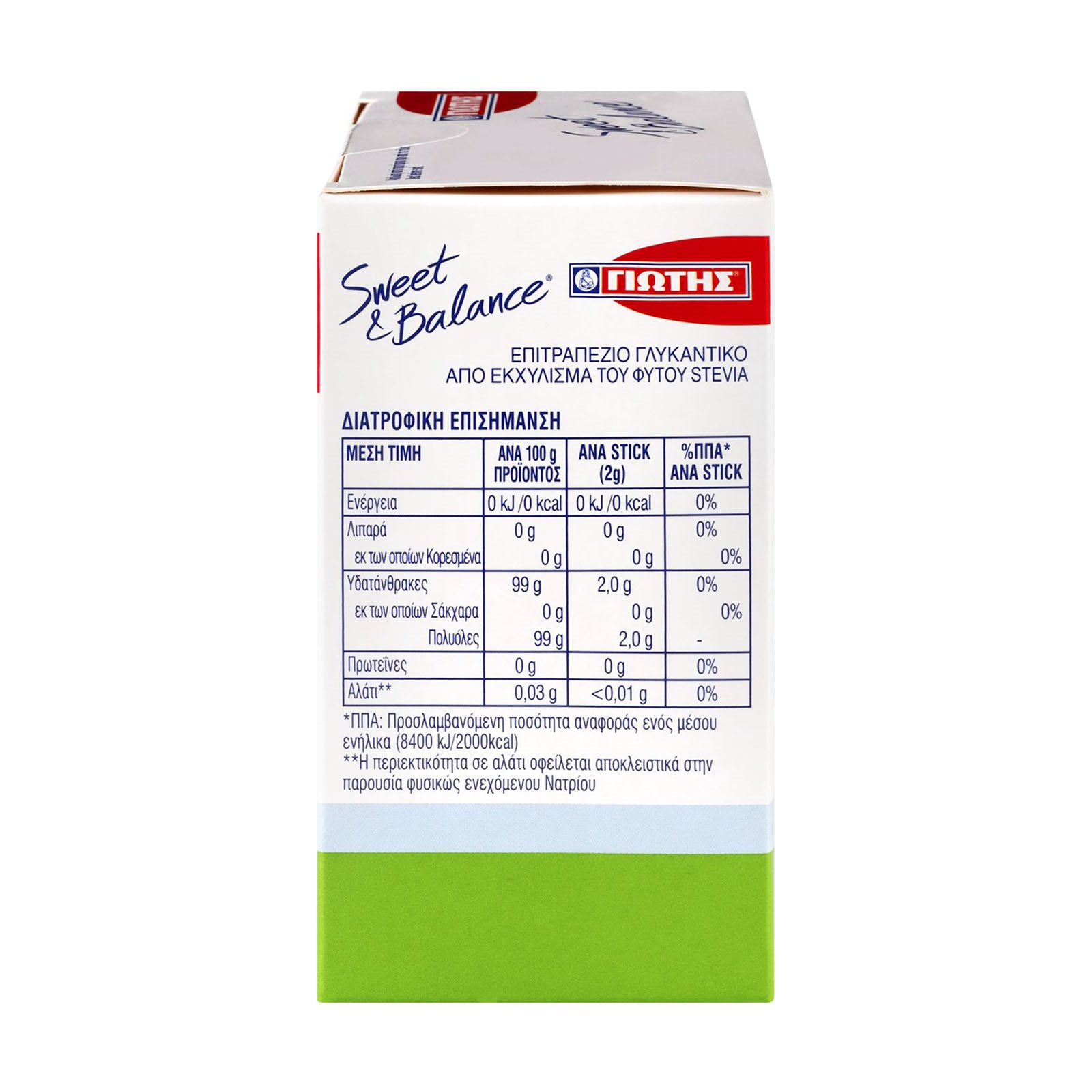 ΓΙΩΤΗΣ Sweet & Balance Γλυκαντικό με Στέβια σε στικς 40x2g | ΣΚΛΑΒΕΝΙΤΗΣ