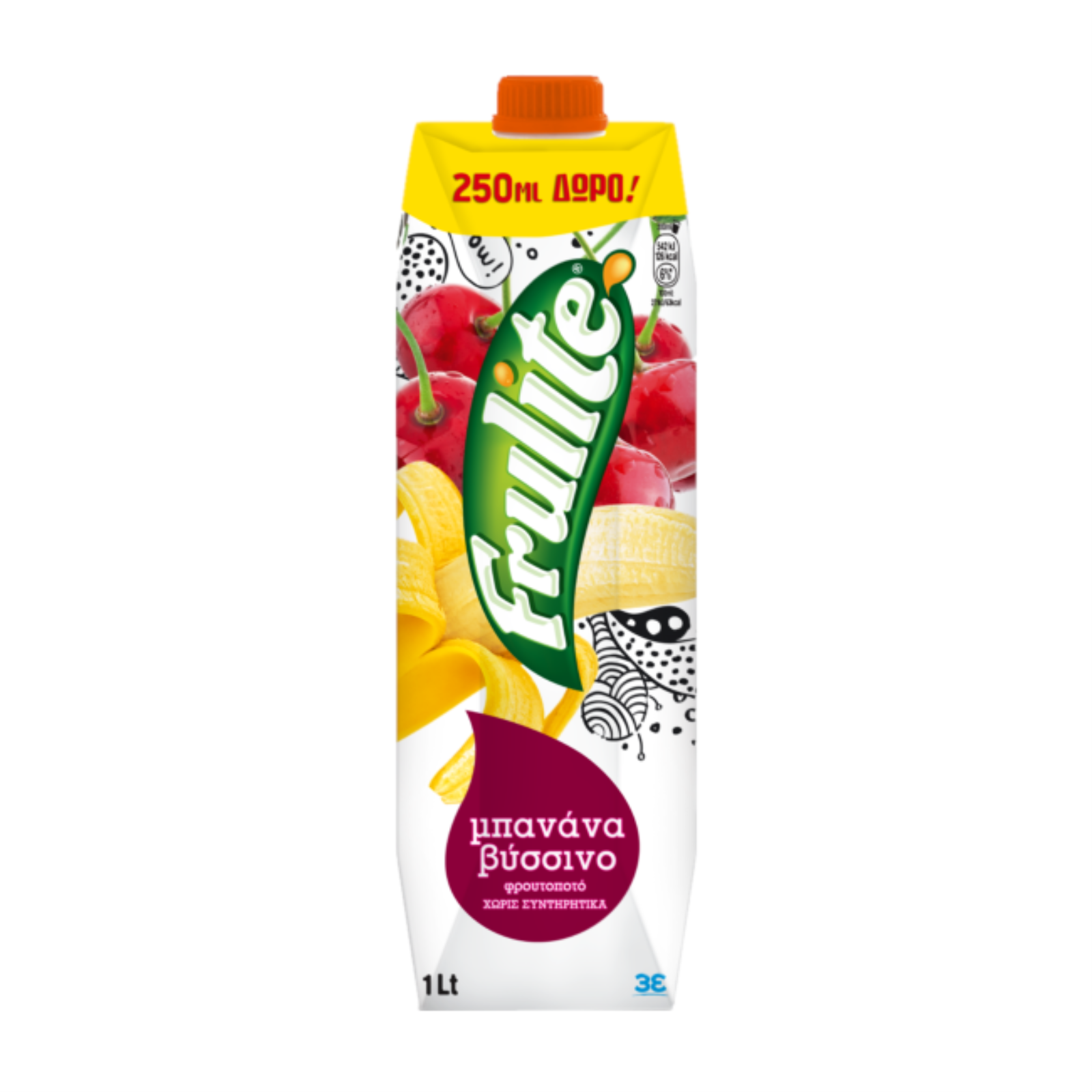 FRULITE Φρουτοποτό Μπανάνα Βύσσινο 1lt τα 250ml Δώρο | ΣΚΛΑΒΕΝΙΤΗΣ