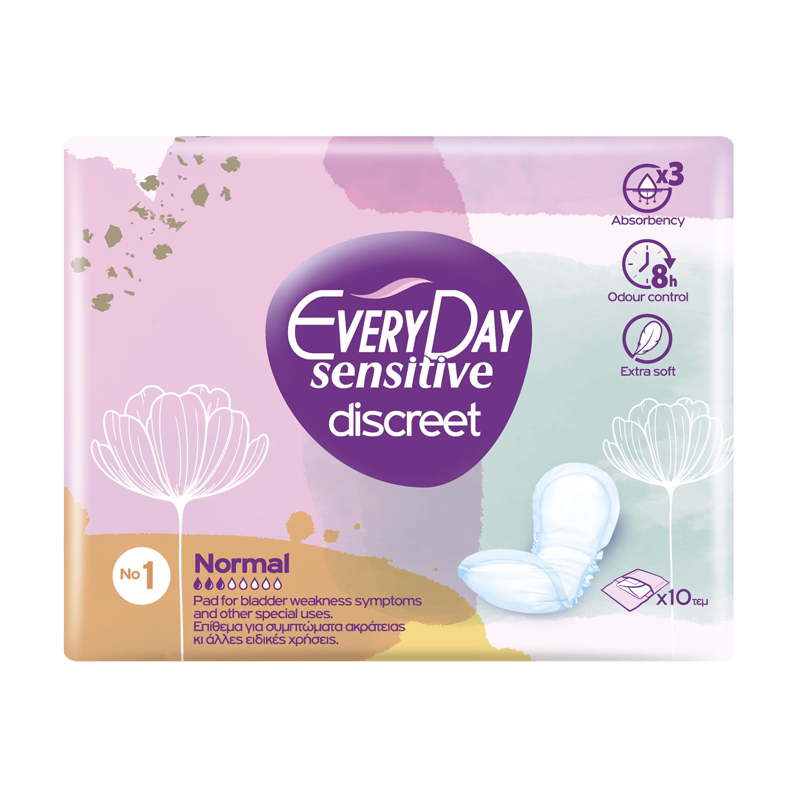 EVERYDAY Sensitive Discreet Επιθέματα για Συμπτώματα Ακράτειας και ...
