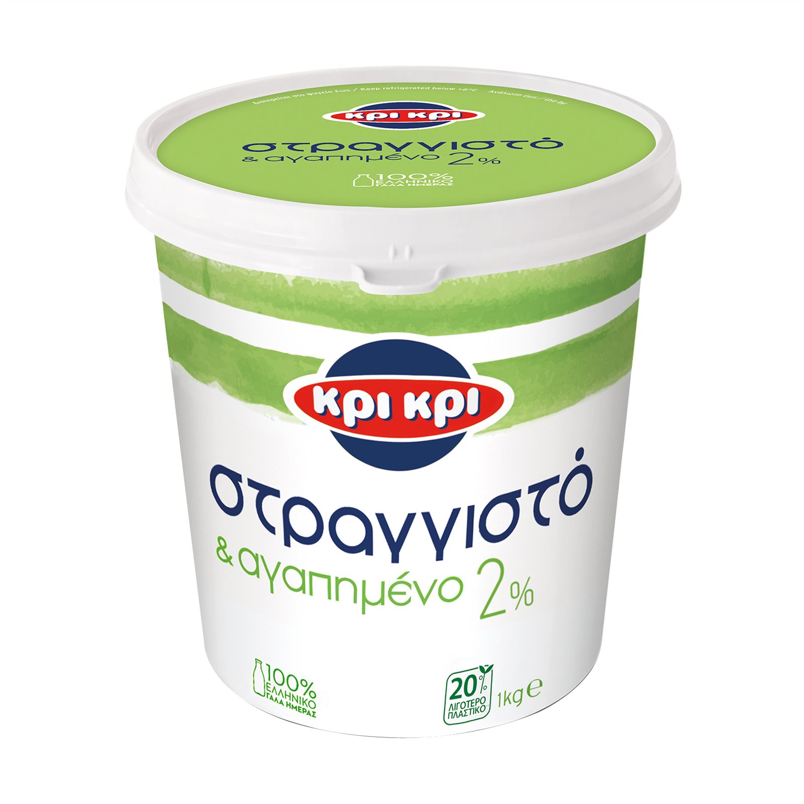 ΚΡΙ ΚΡΙ Γιαούρτι Στραγγιστό & Αγαπημένο 2% 1kg | ΣΚΛΑΒΕΝΙΤΗΣ
