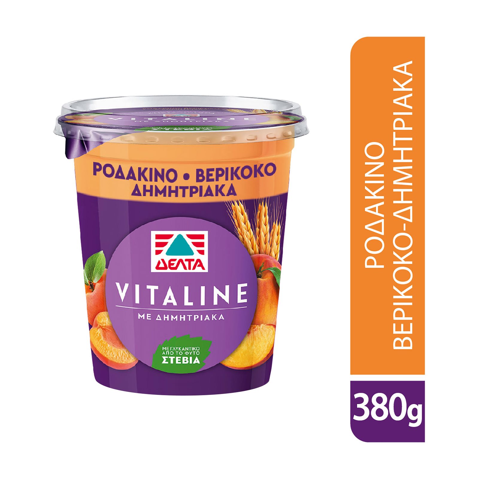 ΔΕΛΤΑ Vitaline Επιδόρπιο Γιαουρτιού Ροδάκινο Βερίκοκο Δημητριακά 380gr ...