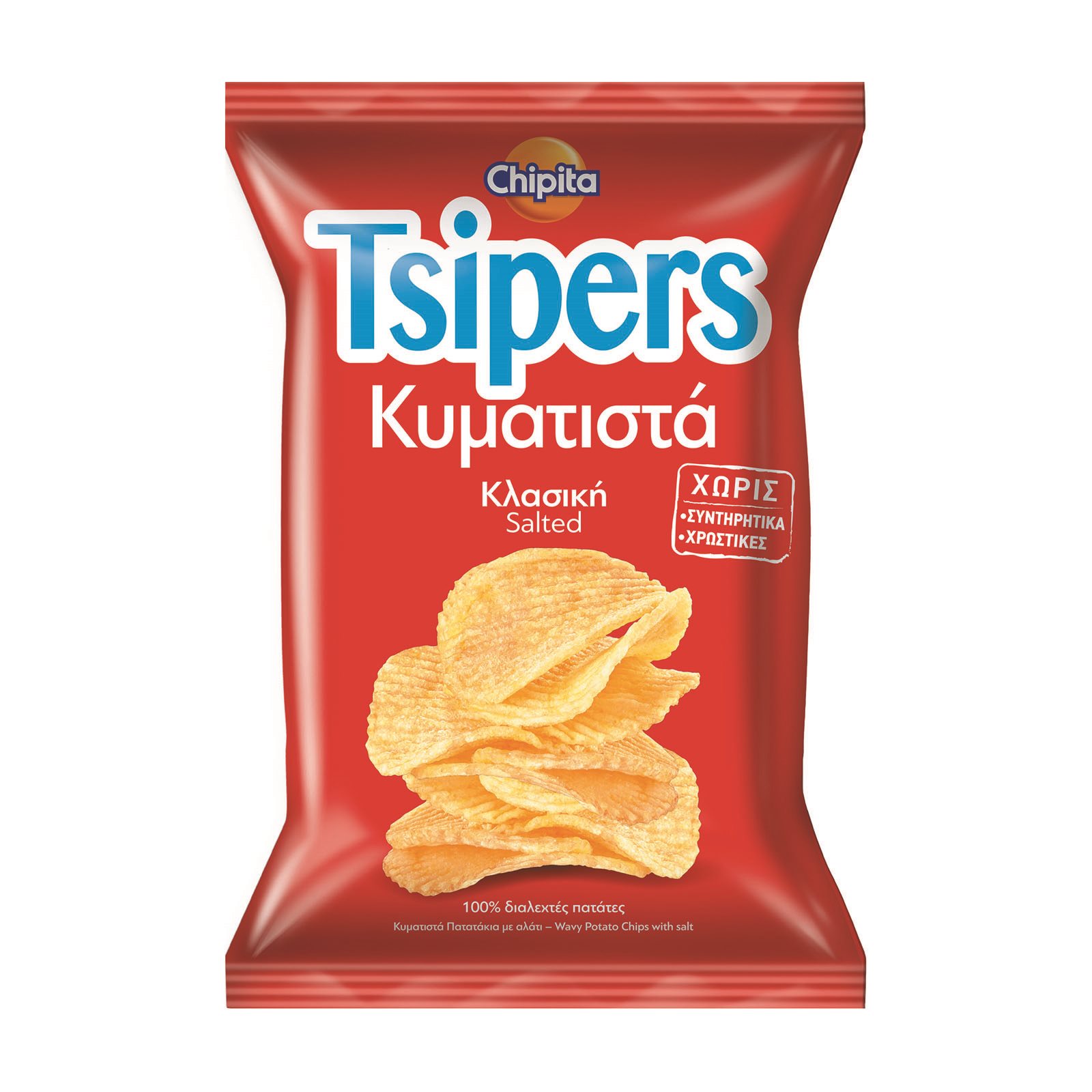 TSIPERS Κυματιστά Πατατάκια με Αλάτι 105g | ΣΚΛΑΒΕΝΙΤΗΣ