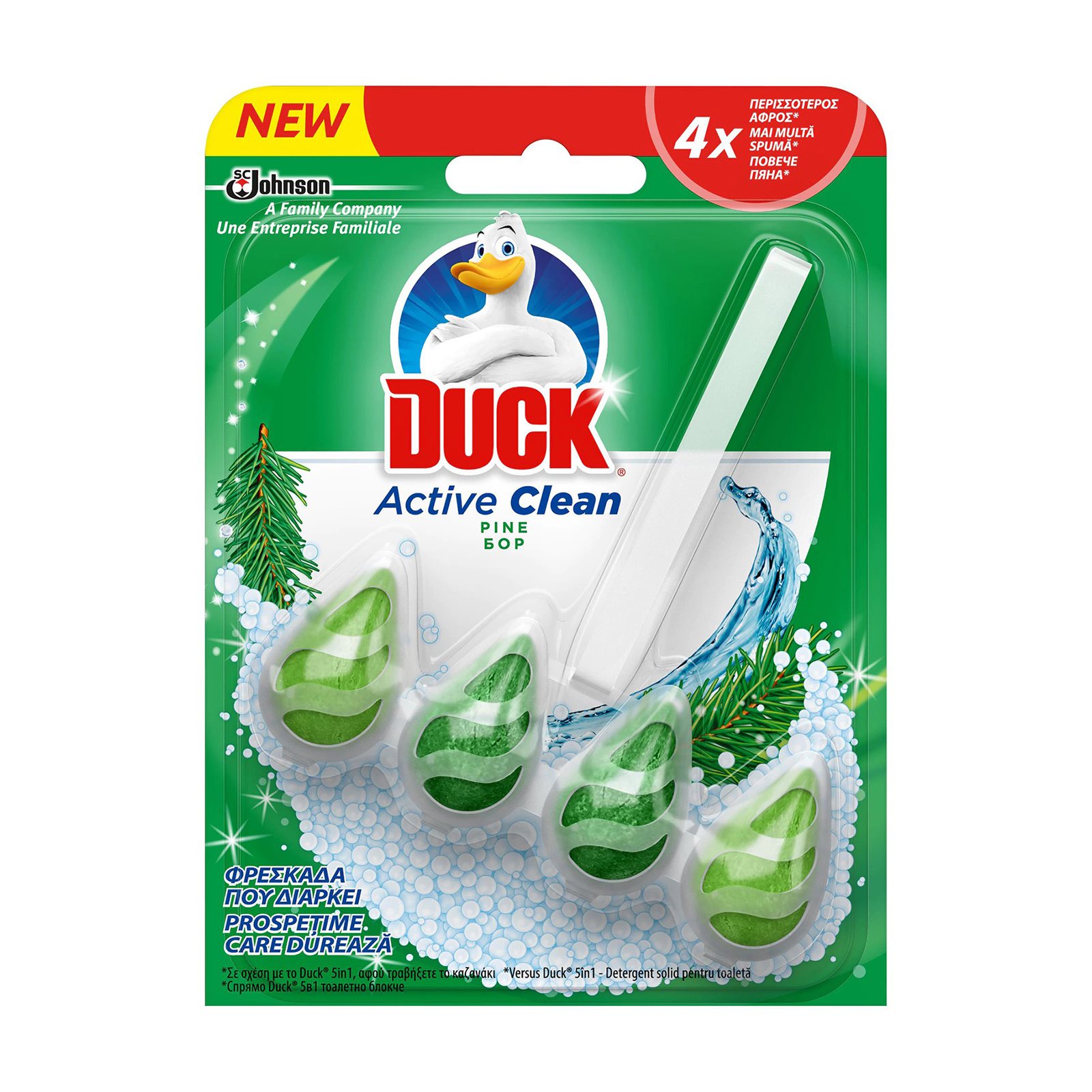 DUCK Active Clean Block Λεκάνης Τουαλέτας Pine Forest 38,6g | ΣΚΛΑΒΕΝΙΤΗΣ