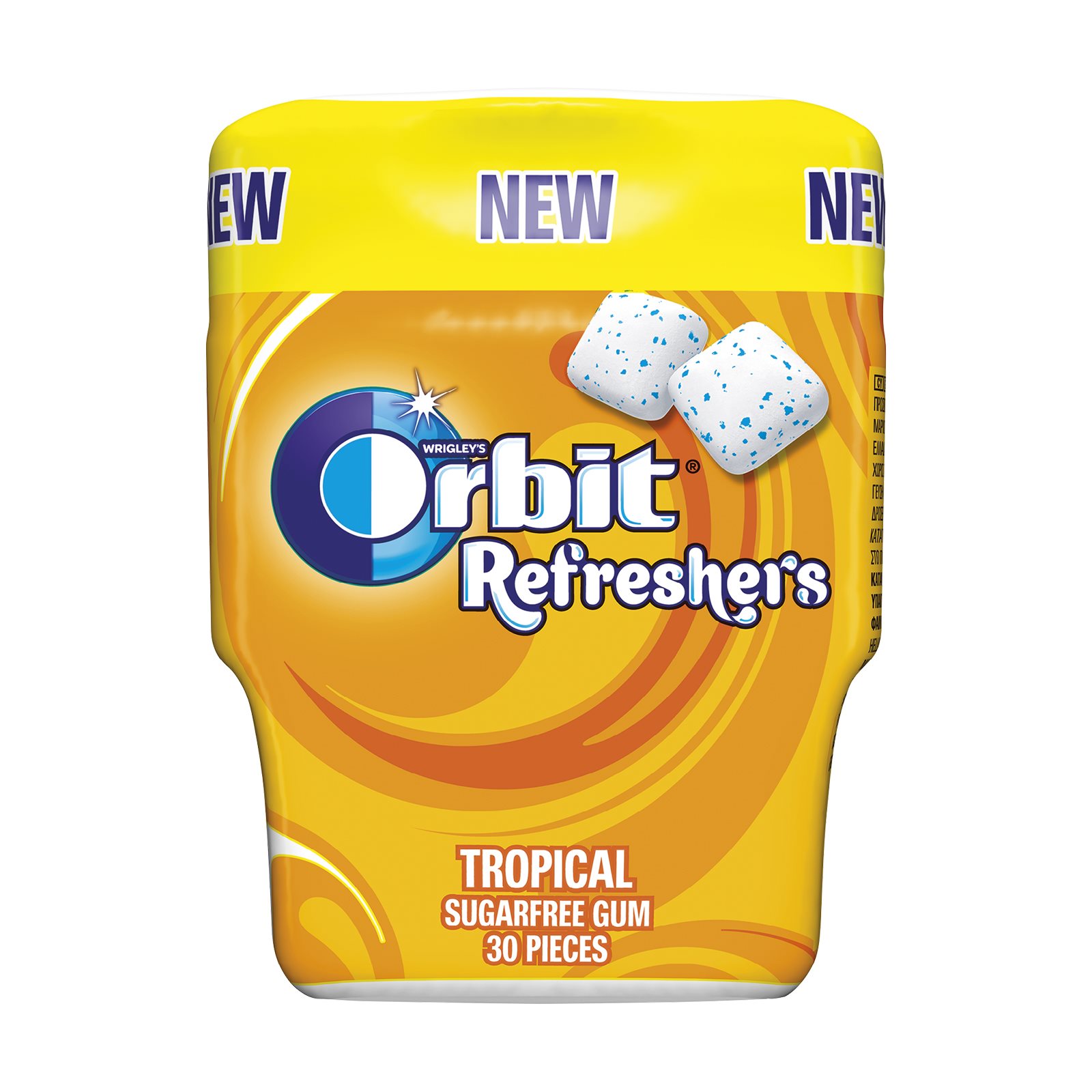 ORBIT Refreshers Τσίχλες Tropical Χωρίς ζάχαρη 30τεμ 67g | ΣΚΛΑΒΕΝΙΤΗΣ