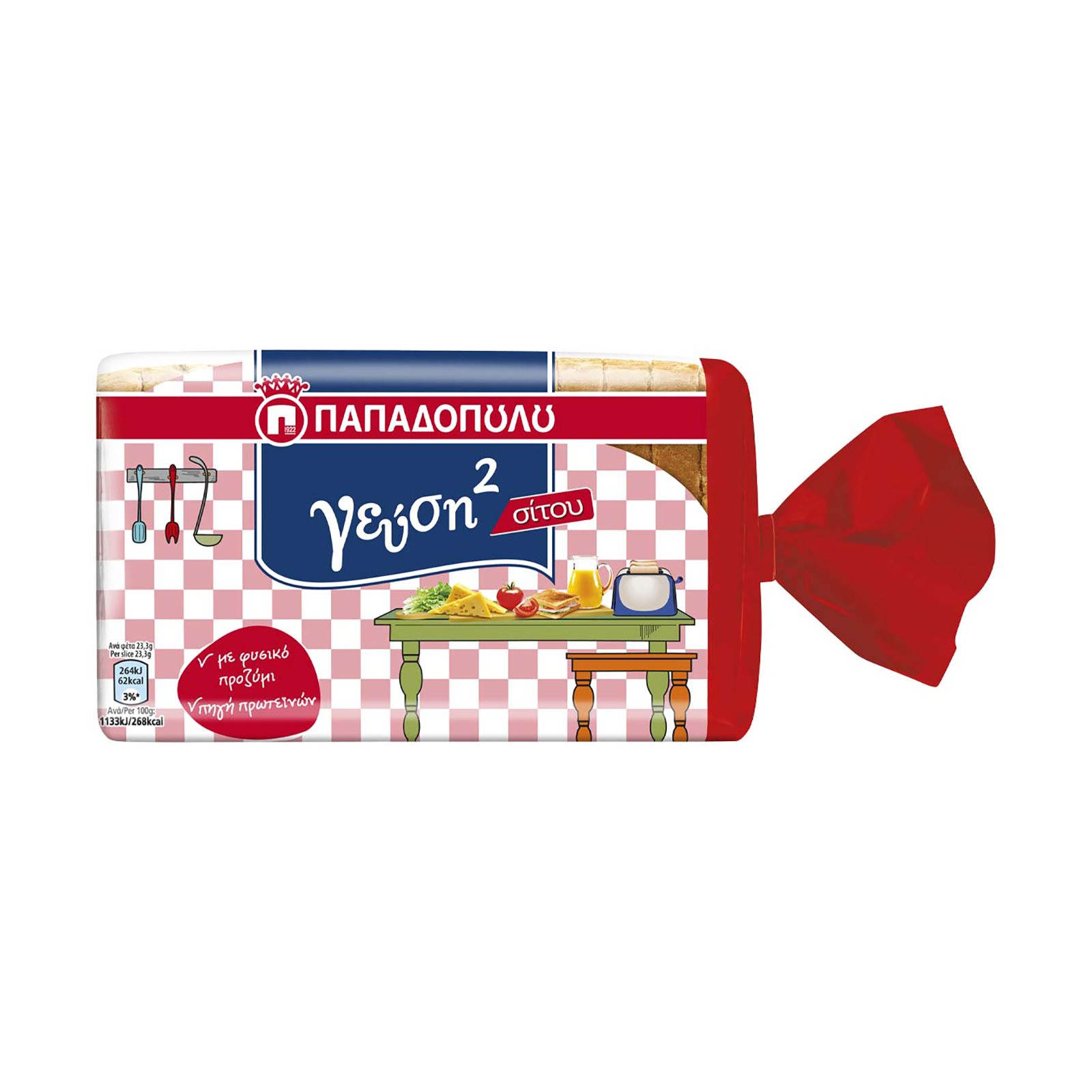 ΠΑΠΑΔΟΠΟΥΛΟΥ Γεύση 2 Ψωμί Τόστ Σίτου Μίνι 325gr | ΣΚΛΑΒΕΝΙΤΗΣ