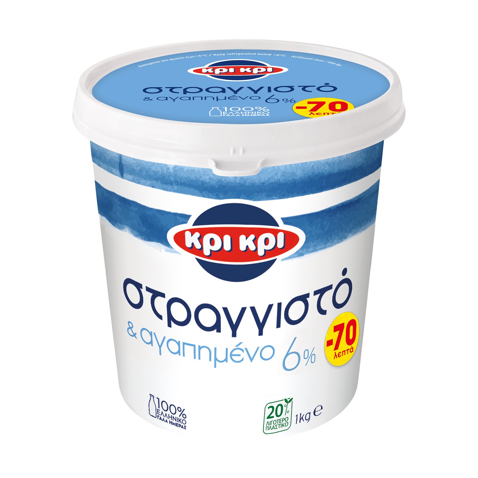 ΚΡΙ ΚΡΙ Γιαούρτι Στραγγιστό & Αγαπημένο 6% 1kg | ΣΚΛΑΒΕΝΙΤΗΣ