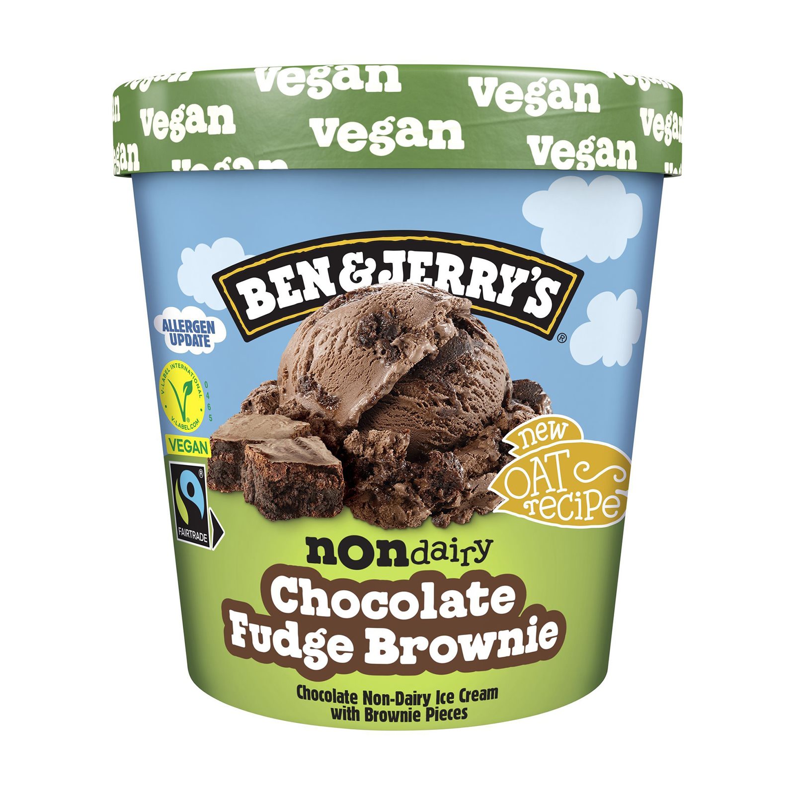 BEN & JERRY'S Παγωτό Non Dairy Chocolate Fudge Brownie Vegan 387gr (465ml) | ΣΚΛΑΒΕΝΙΤΗΣ