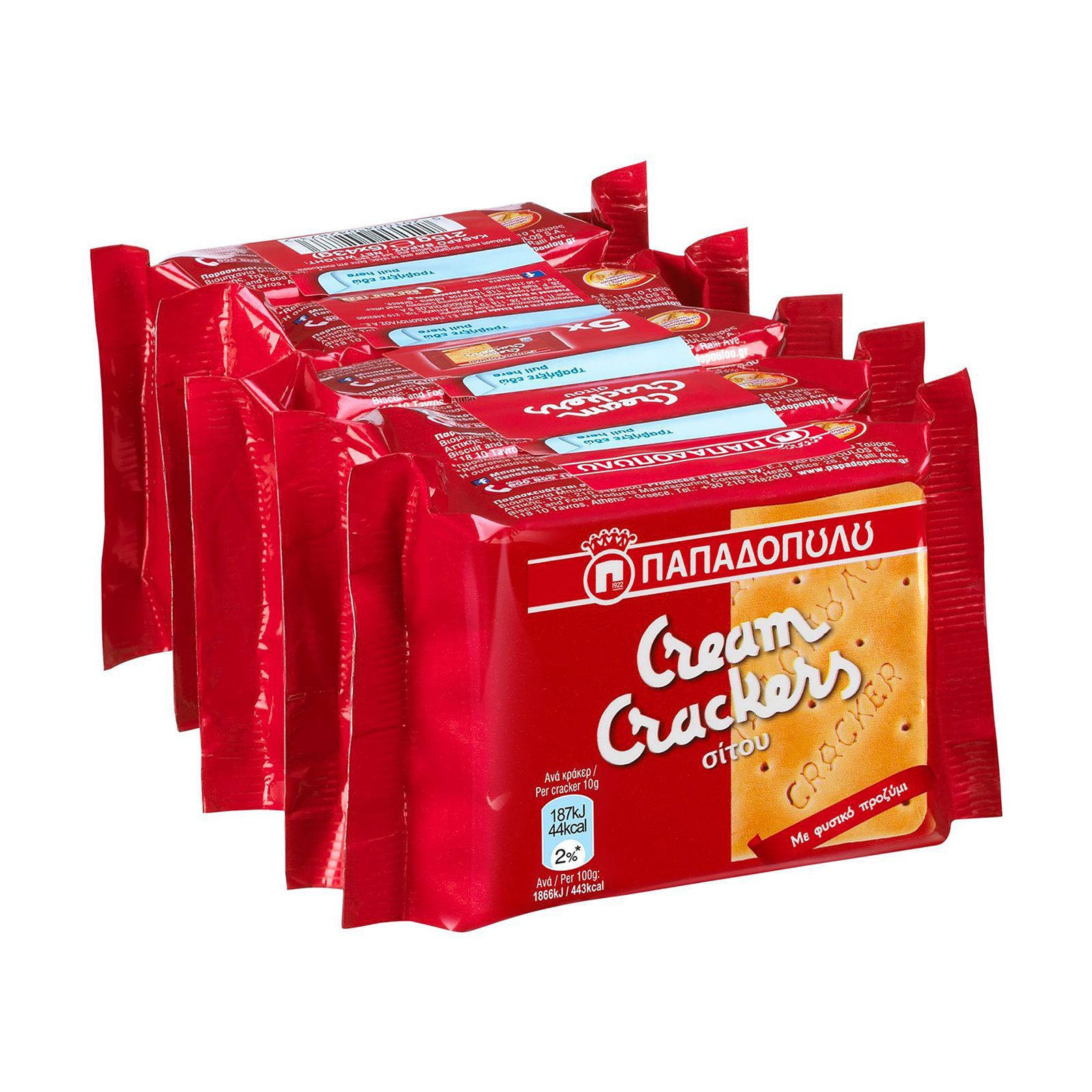 ΠΑΠΑΔΟΠΟΥΛΟΥ Cream Crackers Σίτου 5x43gr | ΣΚΛΑΒΕΝΙΤΗΣ