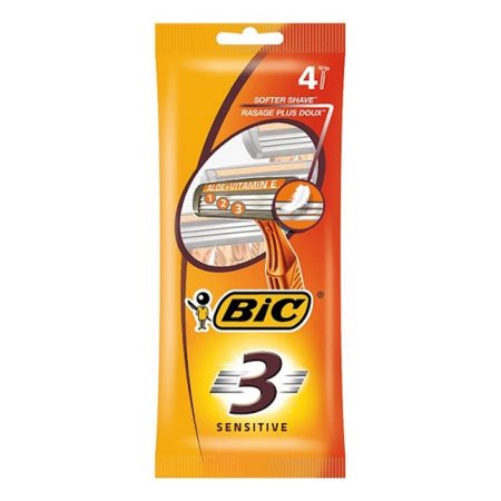 BIC 3 Sensitive Ξυραφάκια Μιας Χρήσης 3 Λεπίδες 4τεμ | ΣΚΛΑΒΕΝΙΤΗΣ
