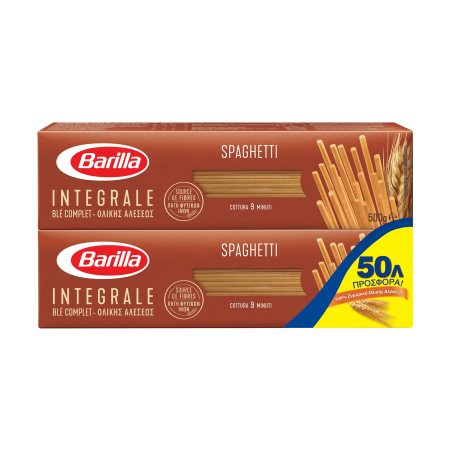 BARILLA Integrale Σπαγγέτι Ολικής Άλεσης Νο5 2x500g | ΣΚΛΑΒΕΝΙΤΗΣ