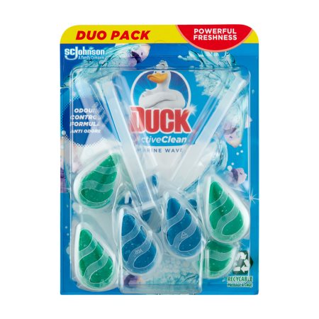 DUCK Active Clean Block Λεκάνης Τουαλέτας Marine Wave 2x38,6gr ...